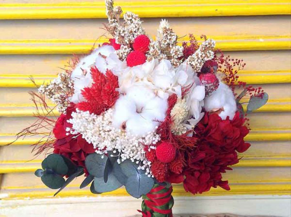 Ramo de novia en tonos azules y turquesas - Trencadissa Art Floral