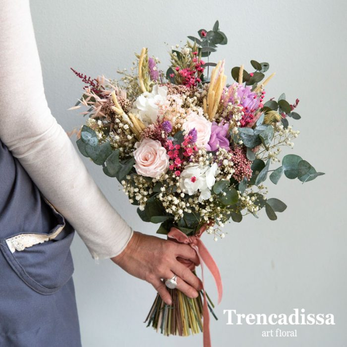 Ramos de novia con flor seca y preservada - Trencadissa Art Floral