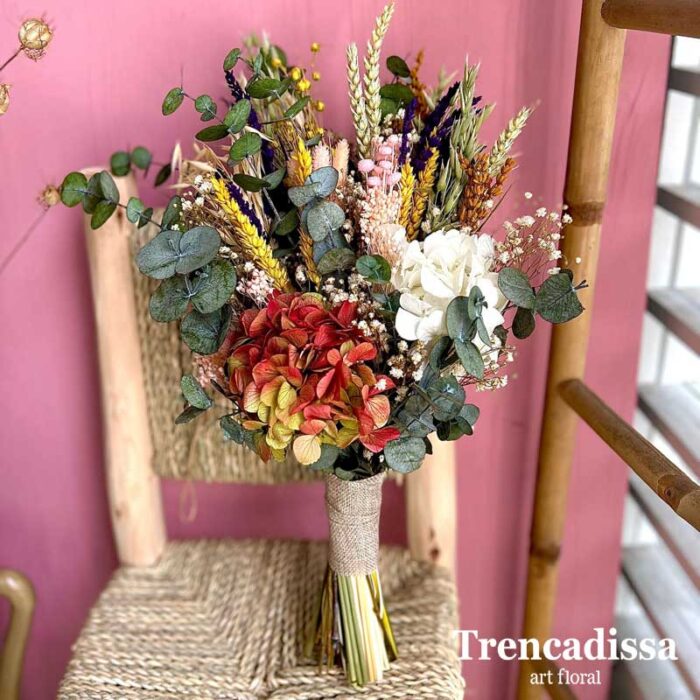 Ramos de novia con flor seca y preservada - Trencadissa Art Floral